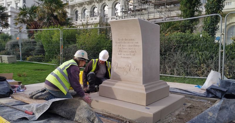 Lady Astor Statue Sculpted in Portland Stone | Albion Stone